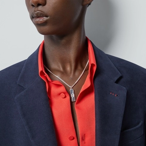 Gucci Diagonal Interlocking G Necklace