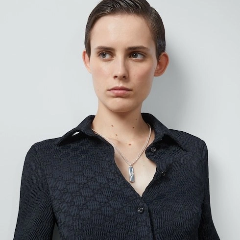 Gucci Diagonal Interlocking G Necklace