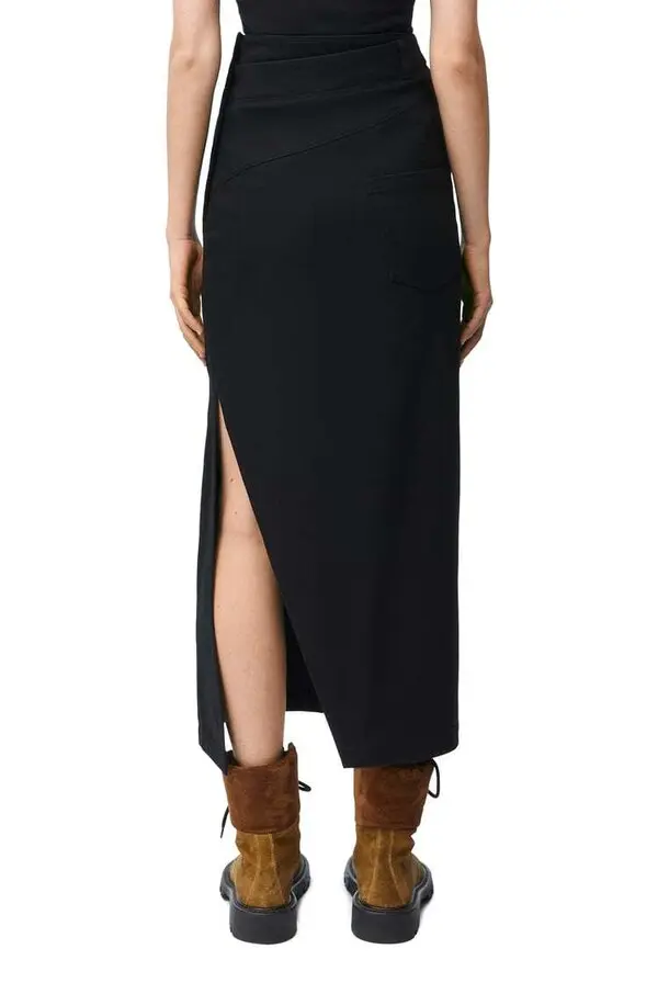Loewe Deconstructed Denim Midi Skirt