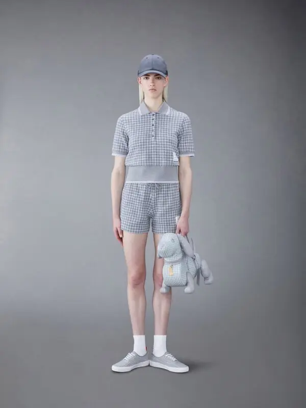 Thom Browne Checked Tweed Drawstring Shorts