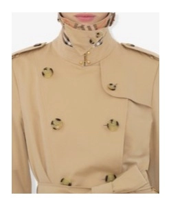 Burberry Double Breasted Belted Trench Coat - Beige
