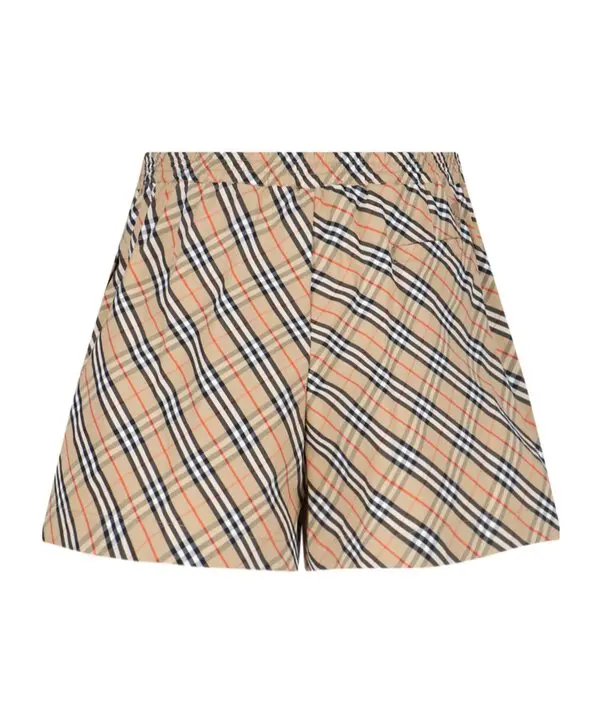 Burberry Check Printed Drawstring Shorts