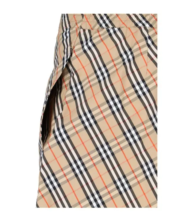 Burberry Check Printed Drawstring Shorts