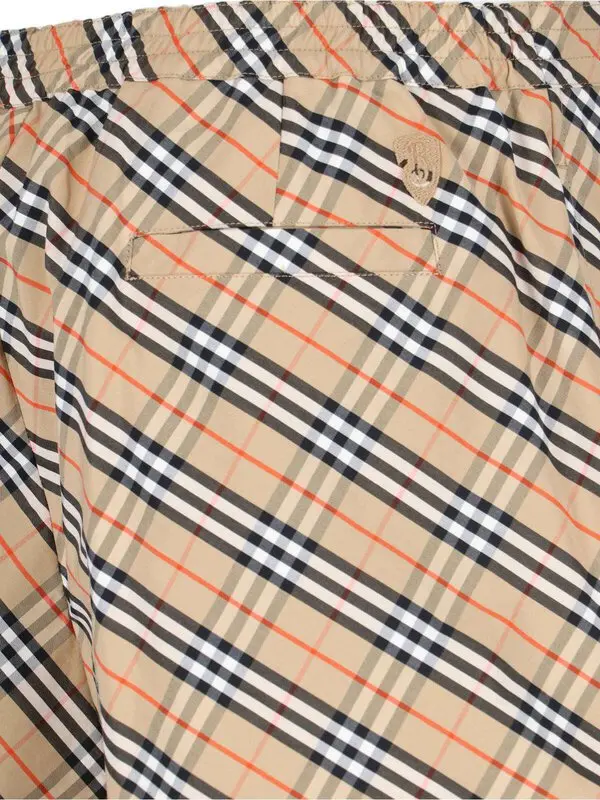 Burberry Check Printed Drawstring Shorts