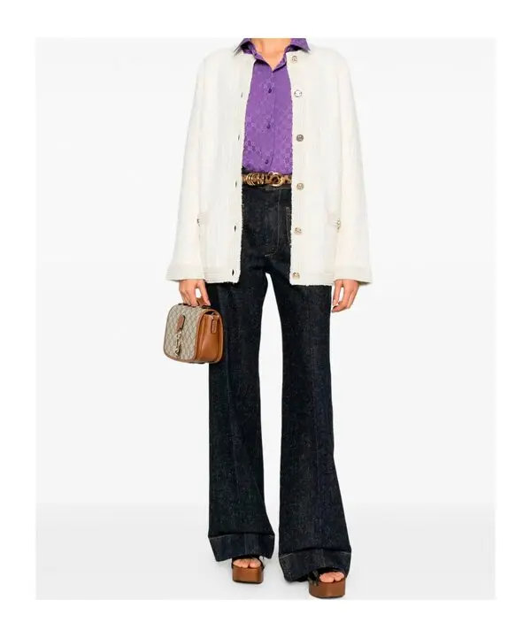 Gucci Bouclé Knit Cardigan - Ivory