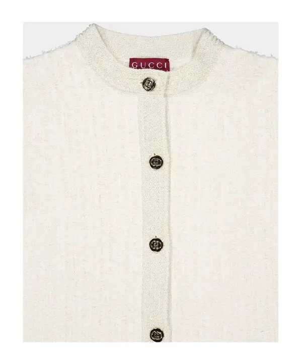 Gucci Bouclé Knit Cardigan - Ivory