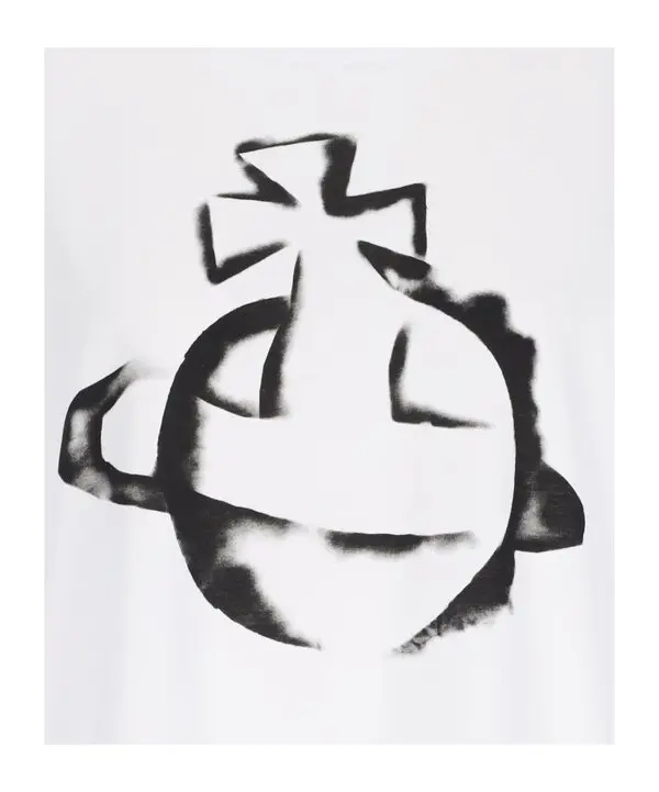VIVIENNE WESTWOOD Orb Logo Print Crewneck T-shirt - White