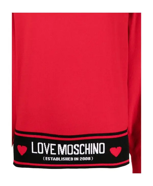 Moschino Densely Woven Pullover With Inlaid Logo