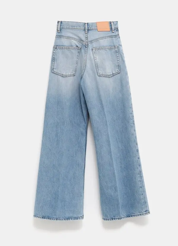 Acne Studios Relaxed Fit High-rise Wide-leg Jeans - Light Blue