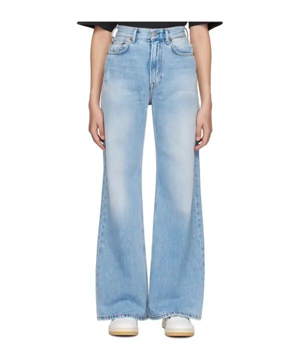 Acne Studios Relaxed Fit High-rise Wide-leg Jeans - Light Blue