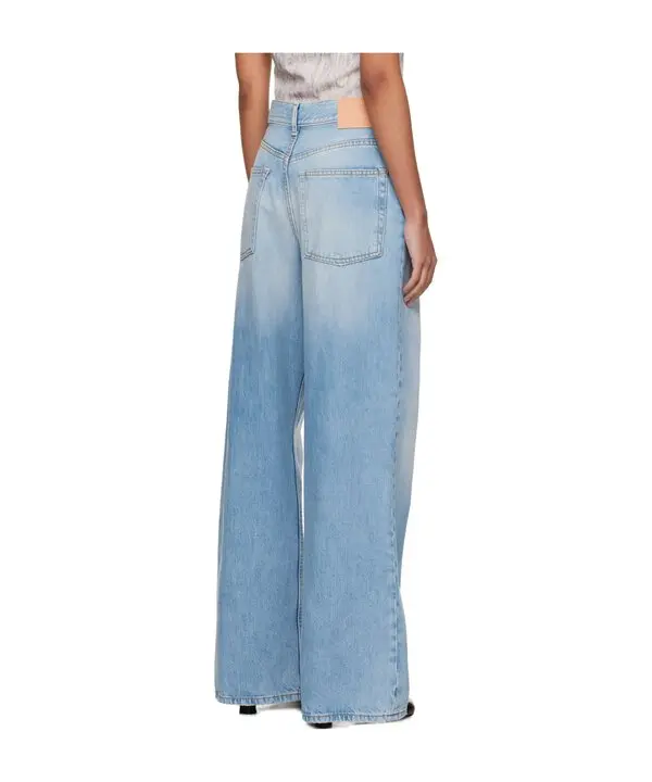 Acne Studios Relaxed Fit High-rise Wide-leg Jeans - Light Blue