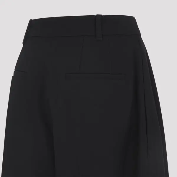 Jacquemus Pleated Tapered Leg Trousers - Black