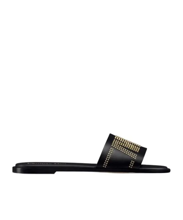 Dior Dway Slide Embellished With Miss Logo - Black