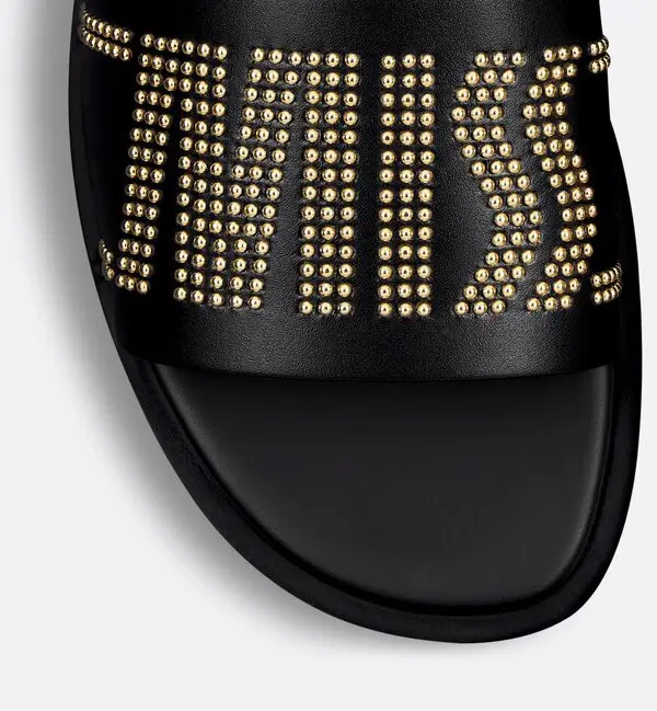 Dior Dway Slide Embellished With Miss Logo - Black