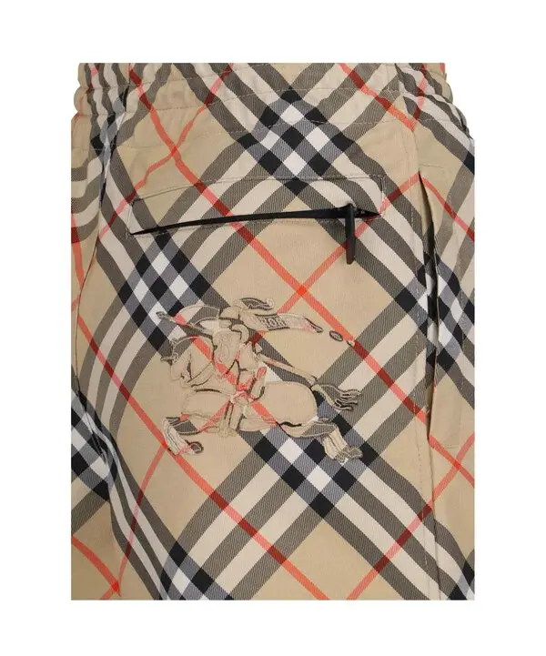 Burberry Ekd Motif Checked Shorts