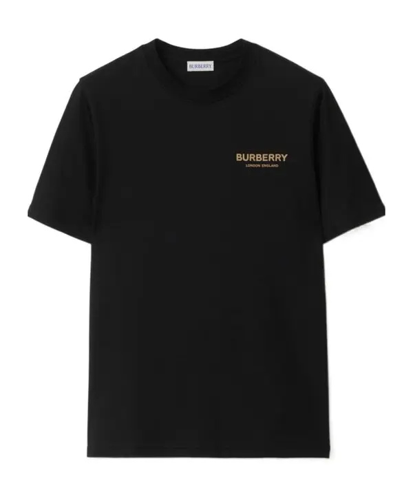 Burberry Logo Cotton T-shirt - Black