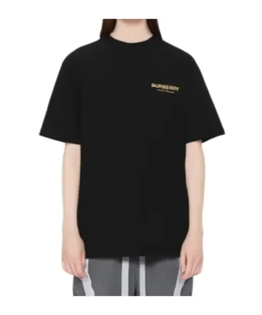 Burberry Logo Cotton T-shirt - Black