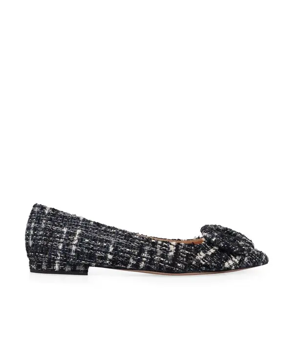 GIANVITO ROSSI Venezia Pointed Toe Ballet Flats With Bow Detailing