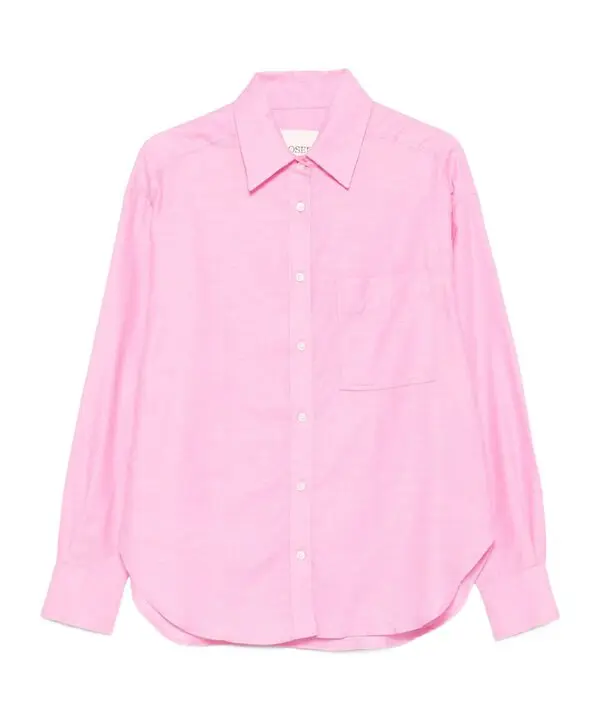 Closed Long-sleeved Shirt With Chest Pocket
