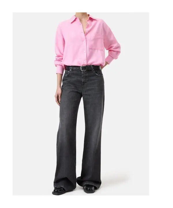 Closed Long-sleeved Shirt With Chest Pocket