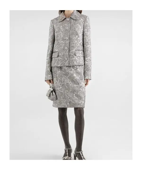 Dolce & Gabbana Floral Jacquard Midi Skirt