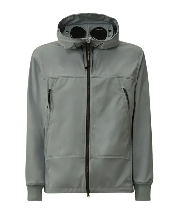 C.P. COMPANY Shell-r Goggle Hooded Jacket - Silver-blue