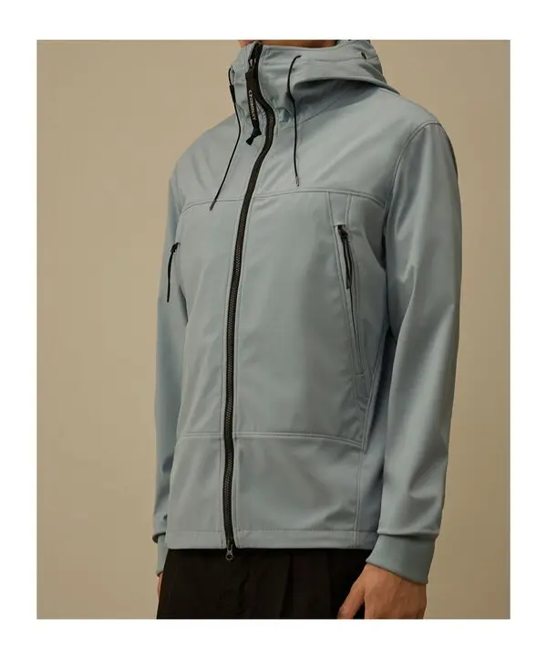 C.P. COMPANY Shell-r Goggle Hooded Jacket - Silver-blue