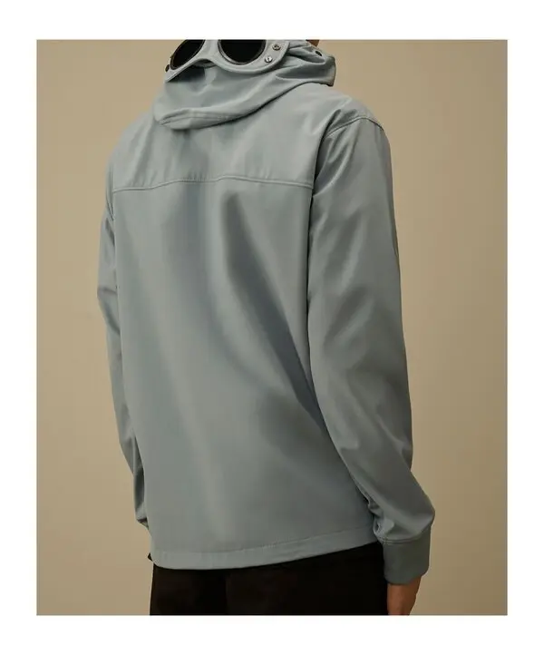 C.P. COMPANY Shell-r Goggle Hooded Jacket - Silver-blue