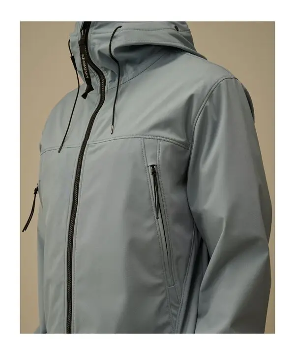 C.P. COMPANY Shell-r Goggle Hooded Jacket - Silver-blue