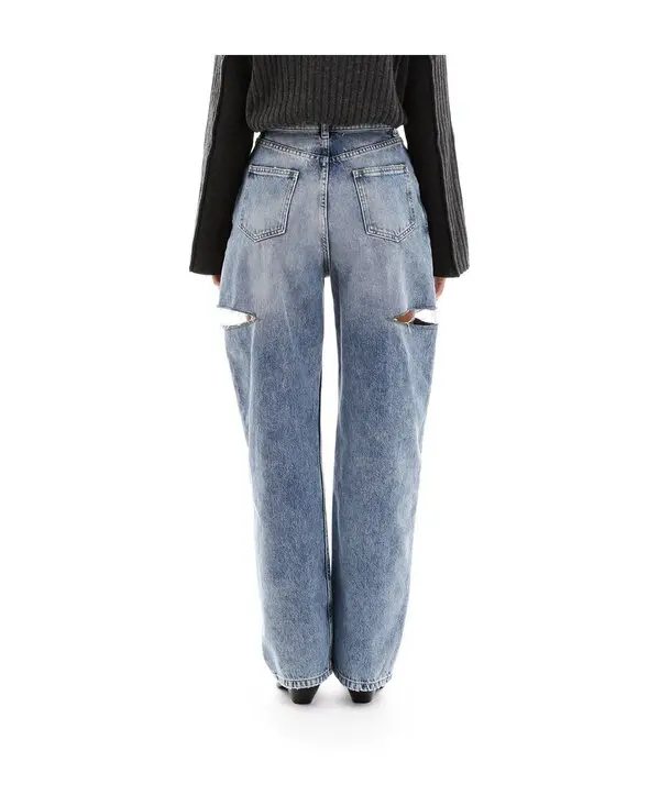 MAISON MARGIELA Baggy Jeans With Shear Cutout Detail