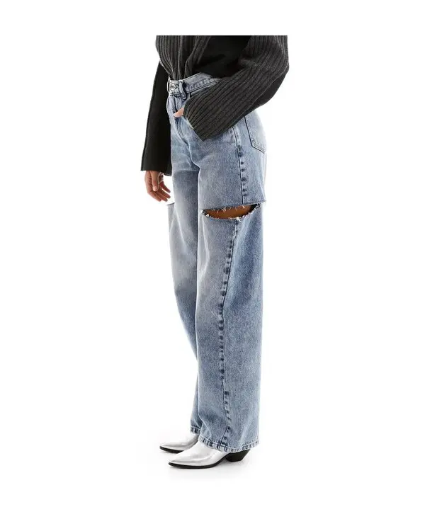 MAISON MARGIELA Baggy Jeans With Shear Cutout Detail