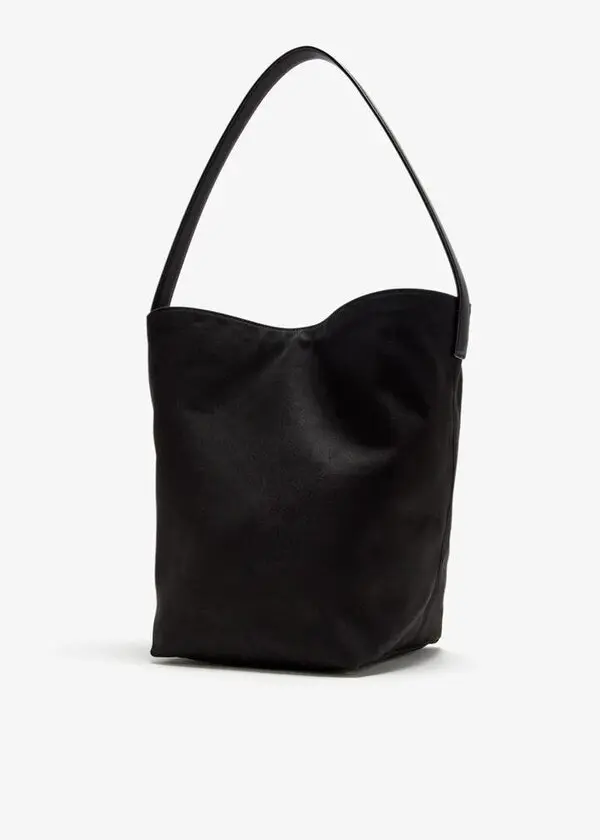 THE ROW Leather-handle Cotton Tote Bag
