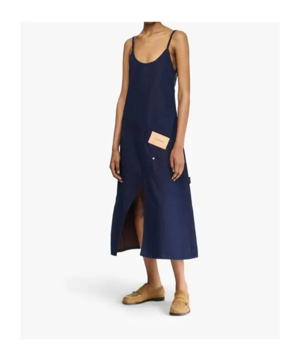 J.W.ANDERSON Denim Panelled Midi Dress
