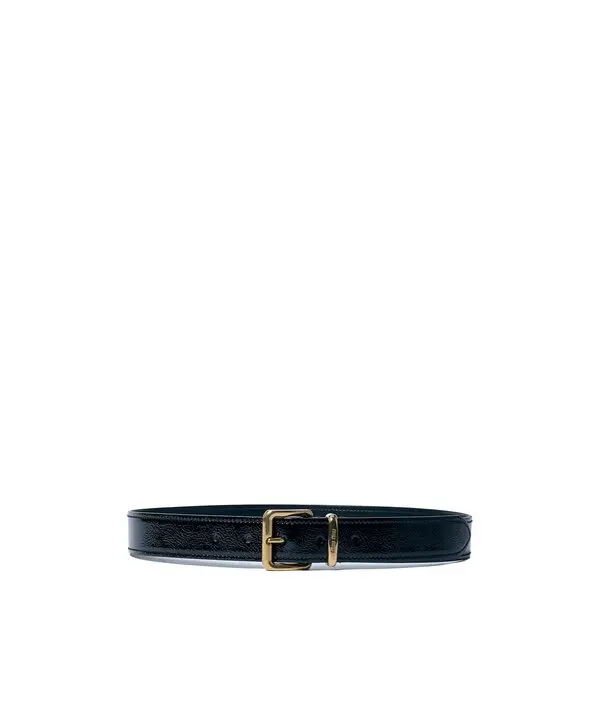 Miu Miu Logo-engraved Leather Belt