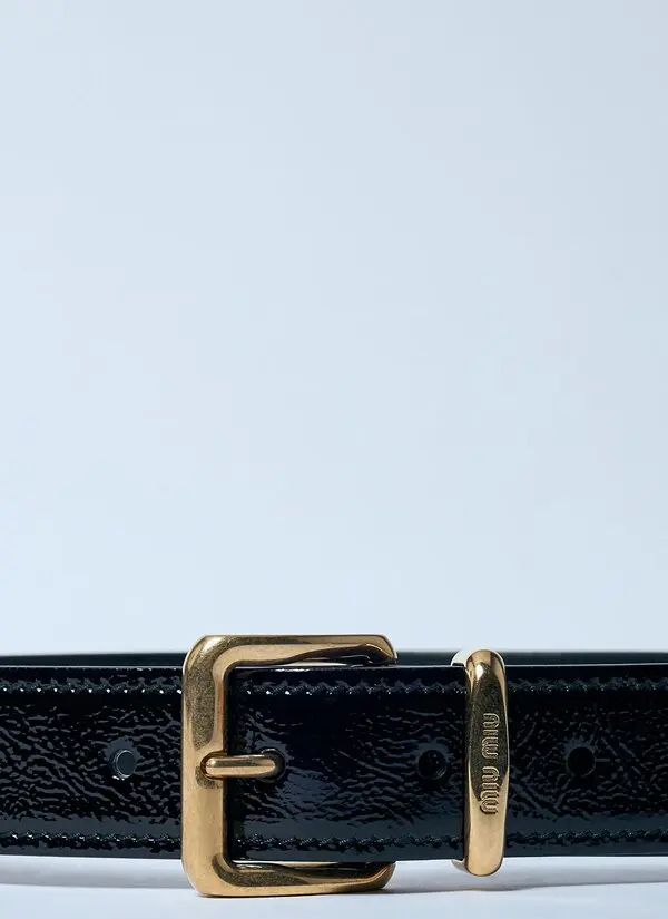 Miu Miu Logo-engraved Leather Belt
