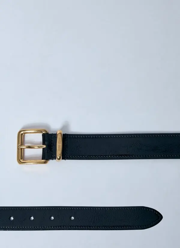 Miu Miu Logo-engraved Leather Belt