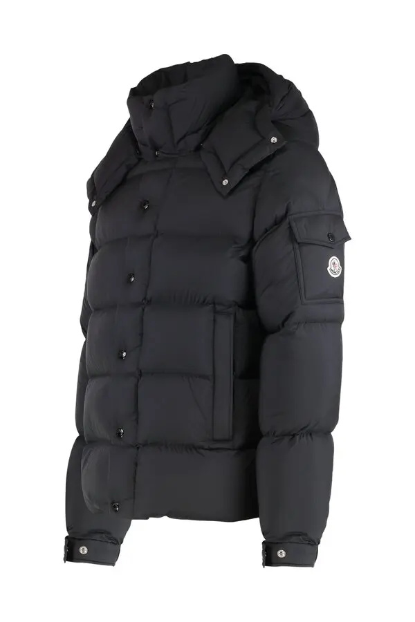 Moncler Maya Hooded Puffer Jacket - Black