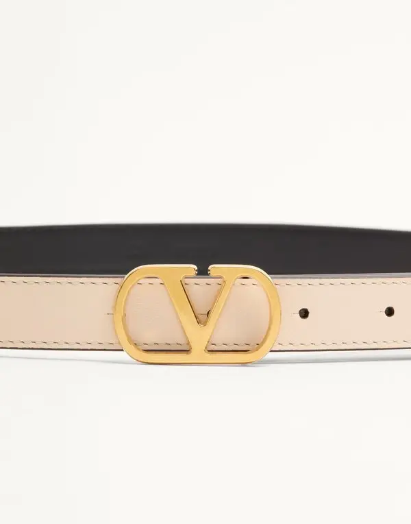 Valentino Garavani Vlogo Signature Buckled Belt - Ivory