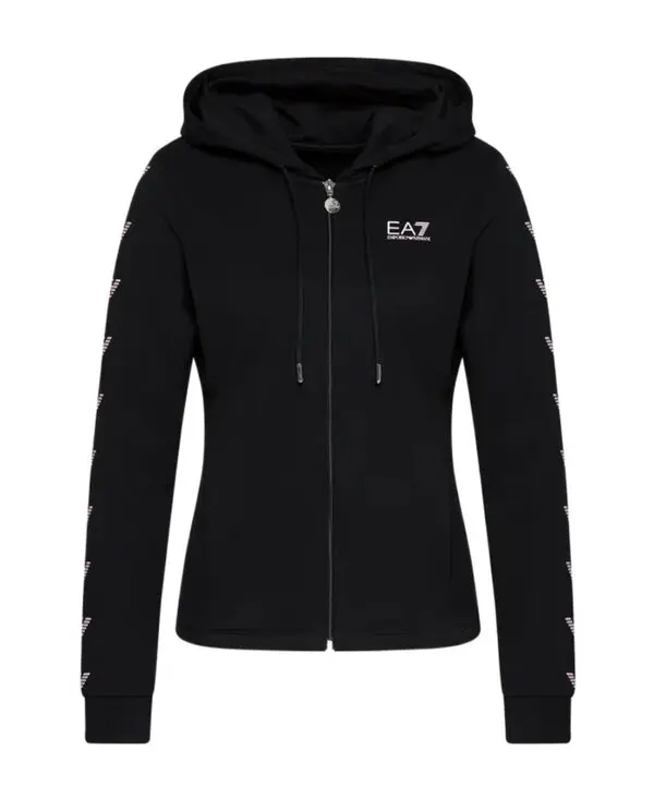 EA7 Logo Zip-up Hooded Casual Jacket - No