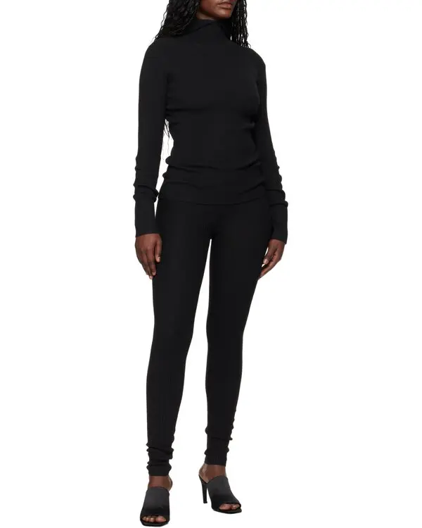 Fear Of God Skinny Cut Waffle Knit Leggings - Black