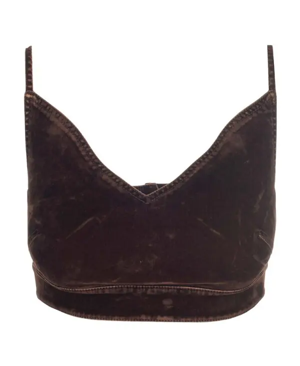 Loewe Strappy Velvet Cropped Top