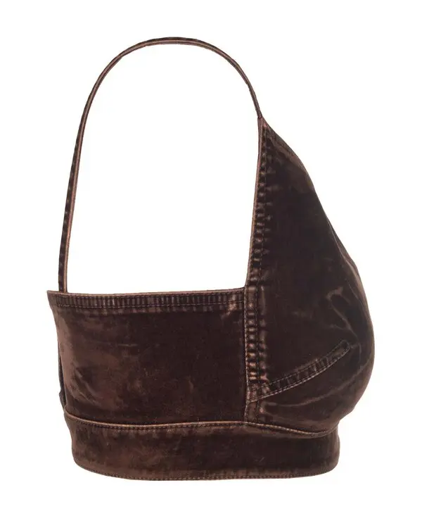 Loewe Strappy Velvet Cropped Top