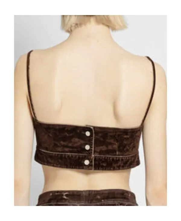 Loewe Strappy Velvet Cropped Top