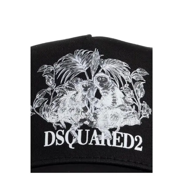 Dsquared2 Baseball Cap With Monkey Business Print