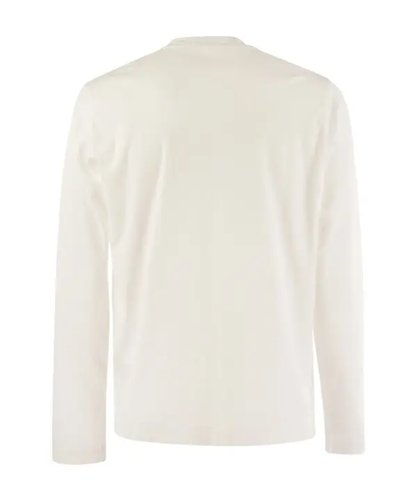 Fedeli Giza Cotton Crew Neck T-shirt - White
