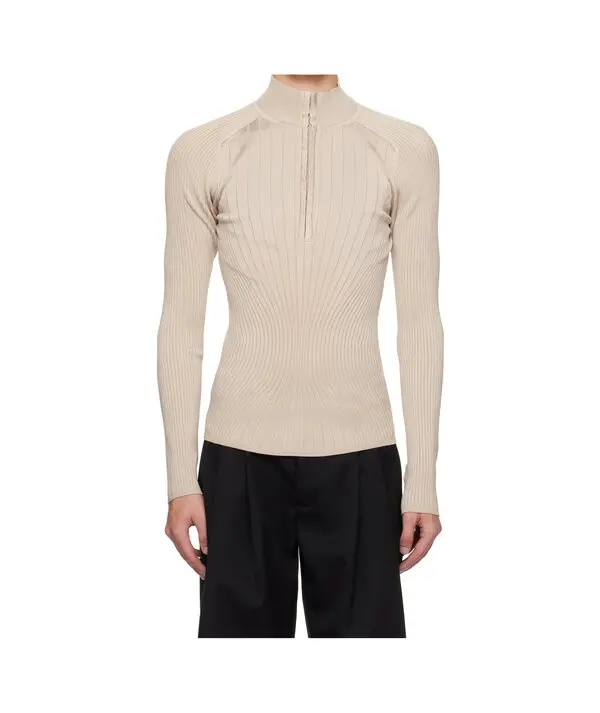 MUGLER Hook-and-eye Ribbed T-shirt