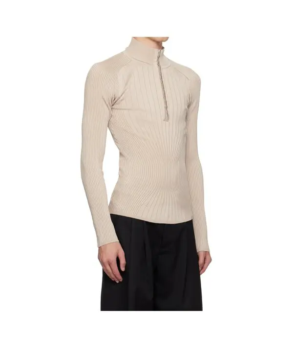 MUGLER Hook-and-eye Ribbed T-shirt