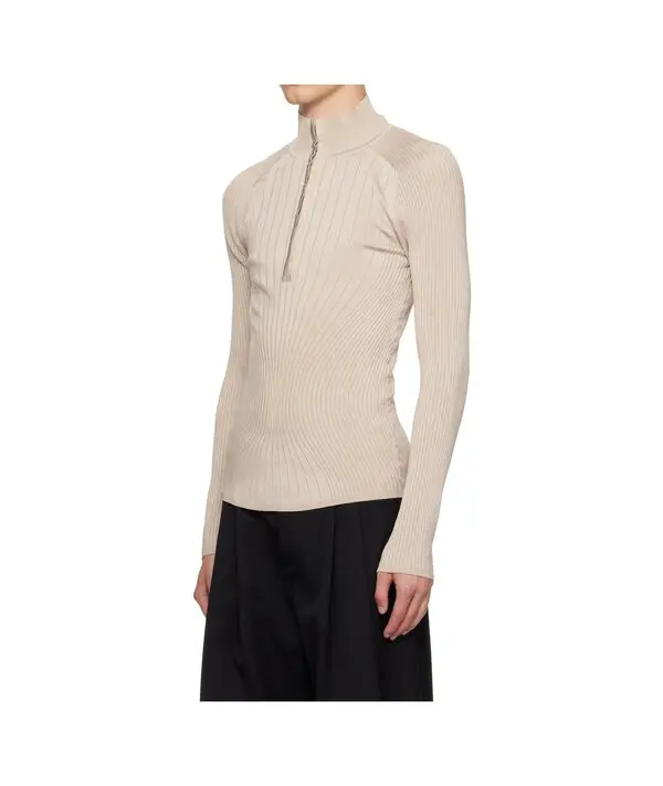 MUGLER Hook-and-eye Ribbed T-shirt