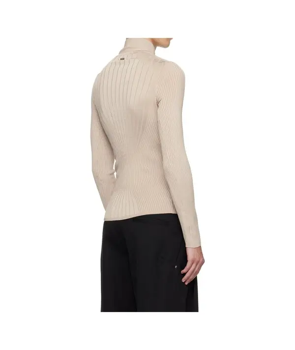 MUGLER Hook-and-eye Ribbed T-shirt