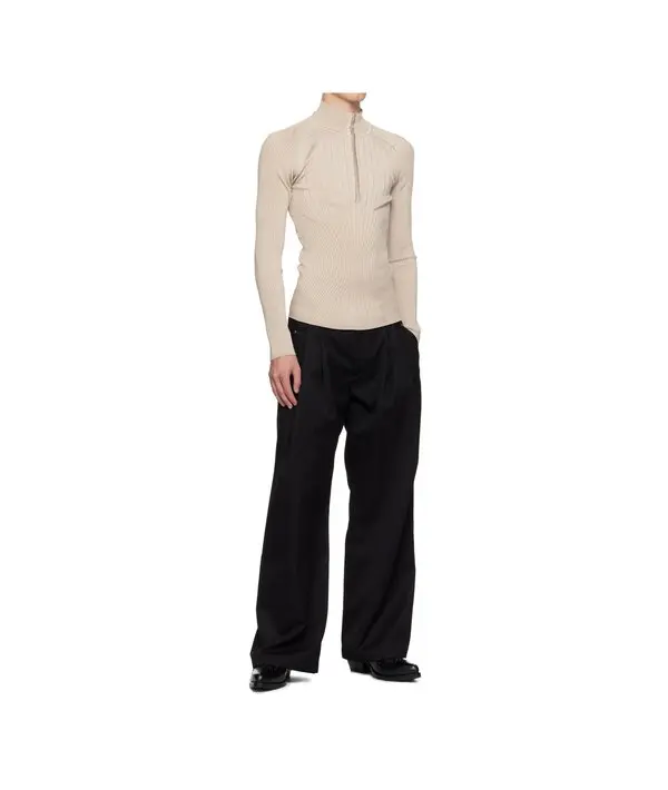 MUGLER Hook-and-eye Ribbed T-shirt